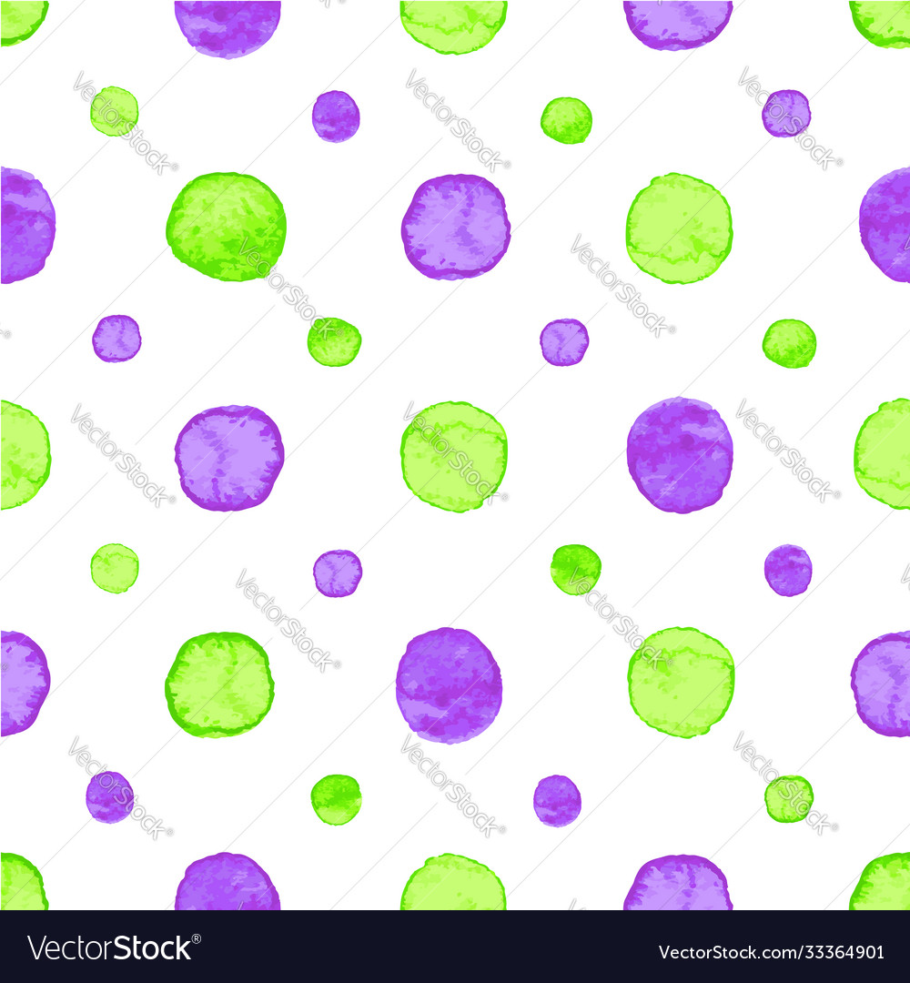 Seamless watercolor dots pattern Royalty Free Vector Image