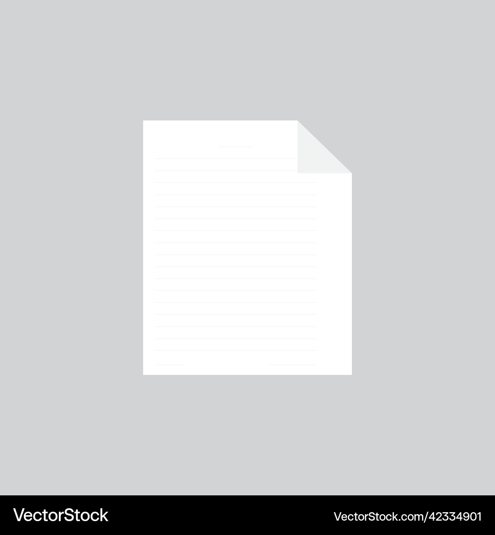Sheet of paper on gray background Royalty Free Vector Image