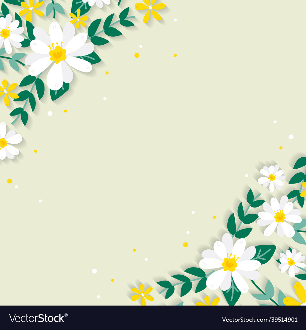 Spring floral border Royalty Free Vector Image