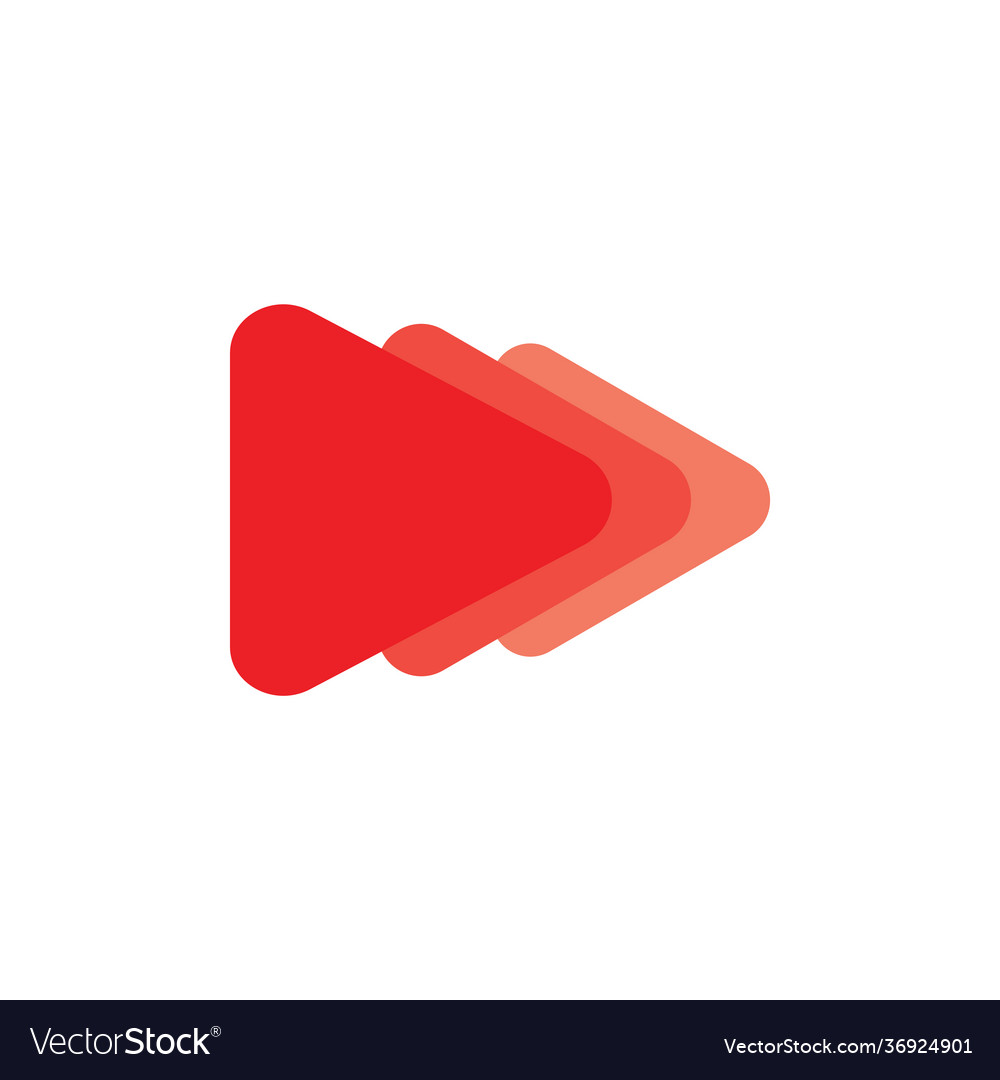 Triangle player gradient simple logo Royalty Free Vector