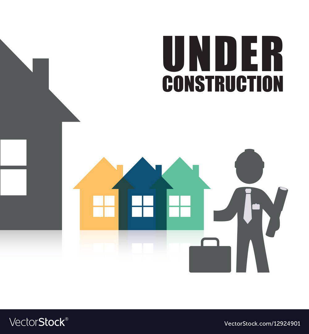 Under construction professional architect Vector Image