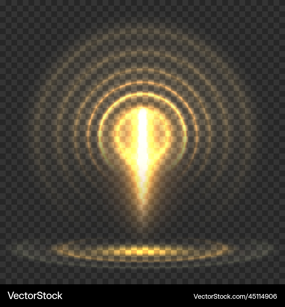 Abstract futuristic yellow signal transmitter Vector Image