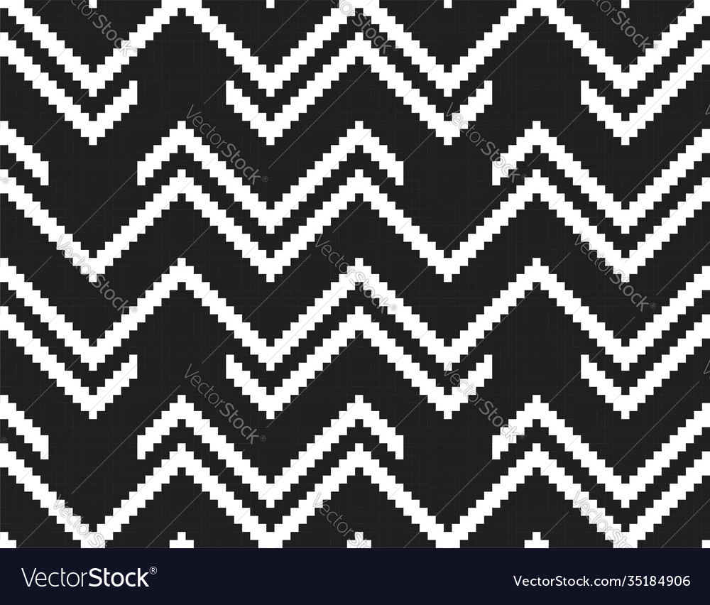 Black and white chevron seamless pattern Vector Image