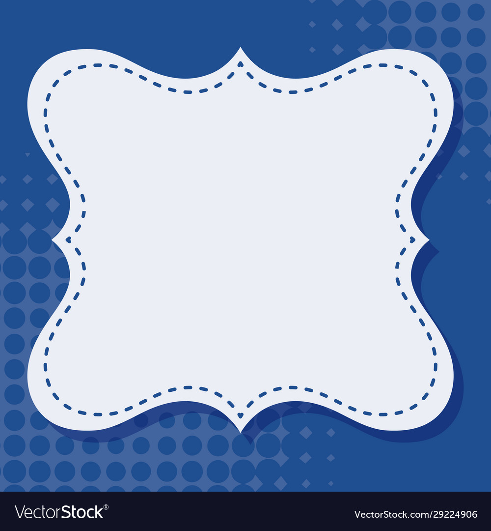 Blue background template with frame Royalty Free Vector