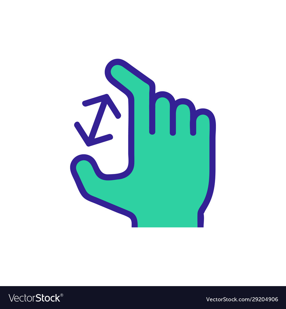 Control on touchscreen icon isolated Royalty Free Vector