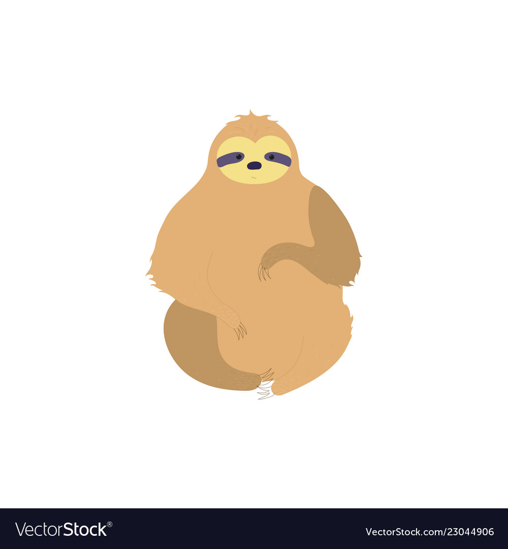 Cute character sloth Royalty Free Vector Image