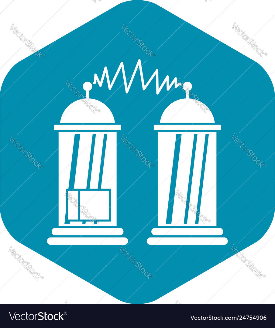 Electrical impulses icon simple style Royalty Free Vector