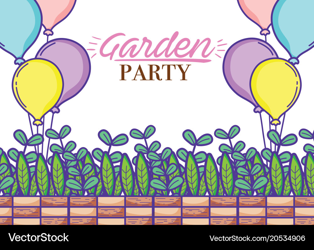 Garden party card Royalty Free Vector Image - VectorStock
