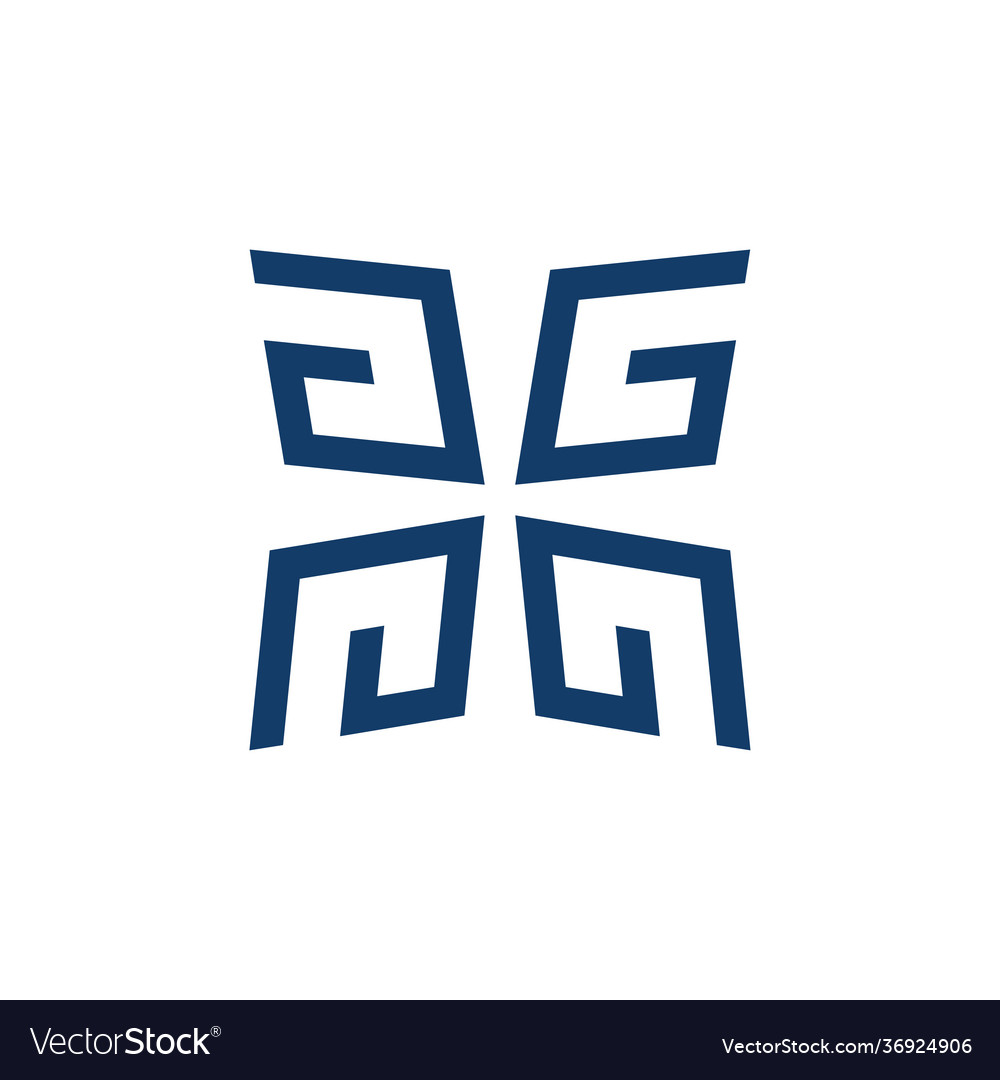 Letter g square geometric leaf logo Royalty Free Vector Letter g square geometric leaf logo Royalty Free Vector