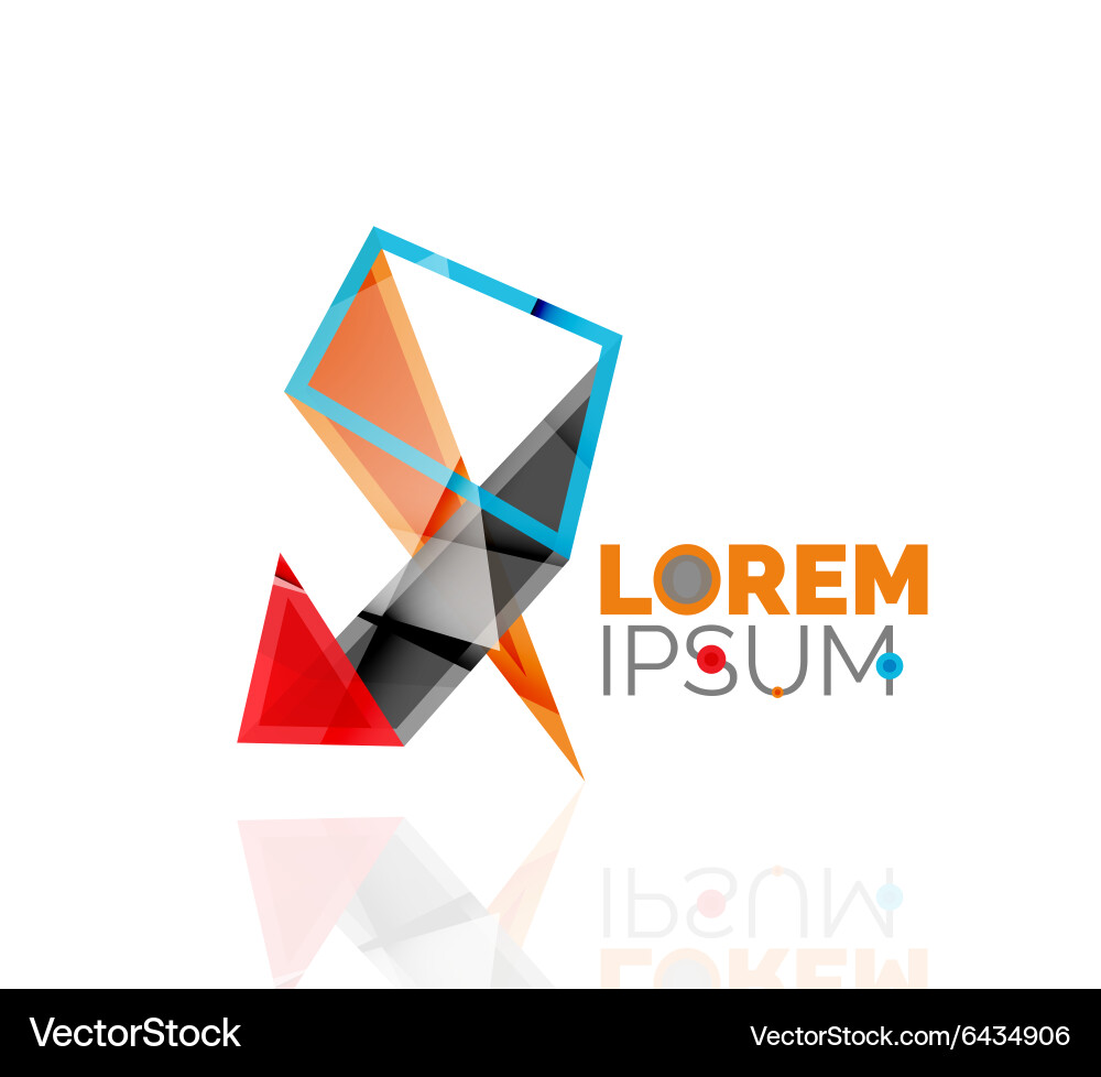 Logo abstract geometric business icon Royalty Free Vector