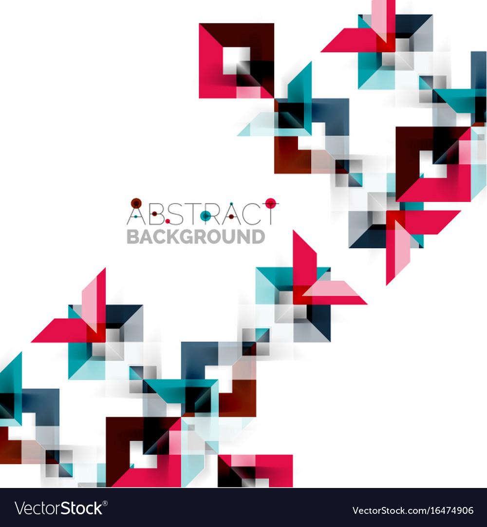 Modern square geometric pattern design on white Vector Image