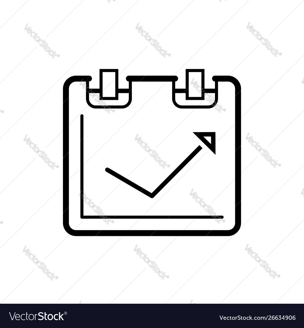 Notepad and chart white Royalty Free Vector Image
