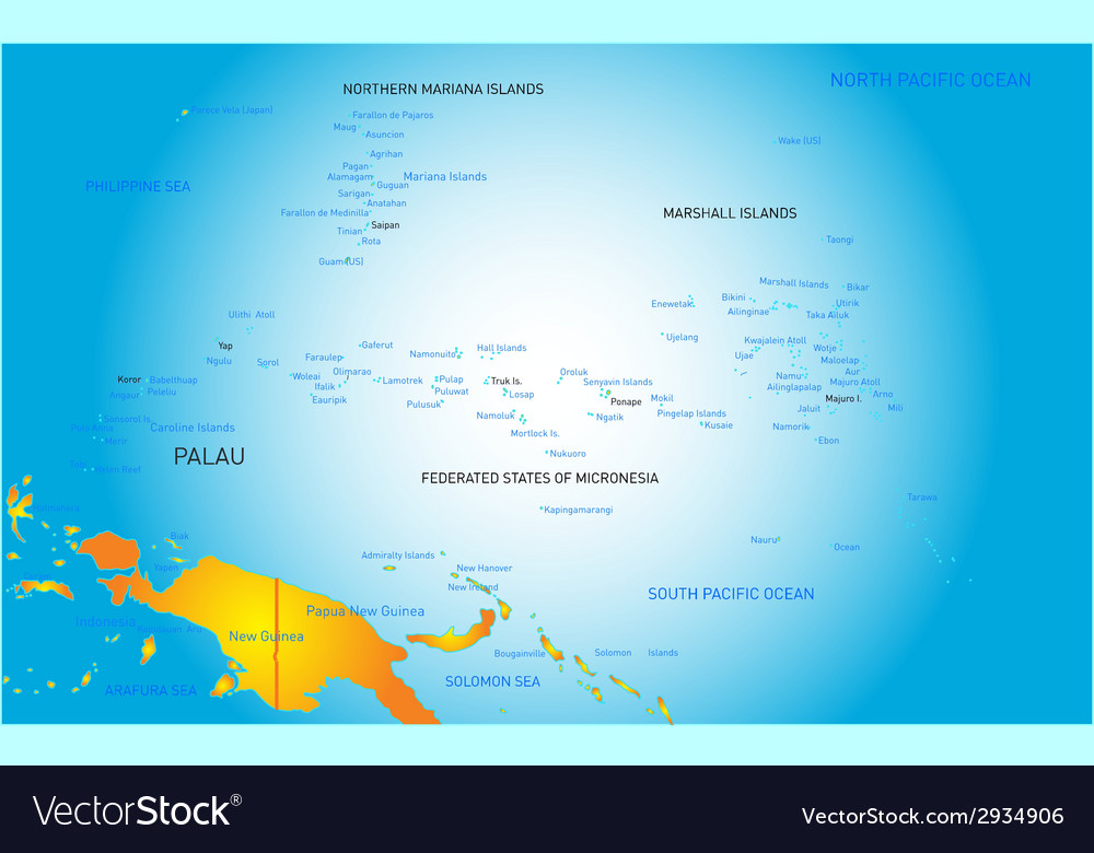Palau map Royalty Free Vector Image - VectorStock