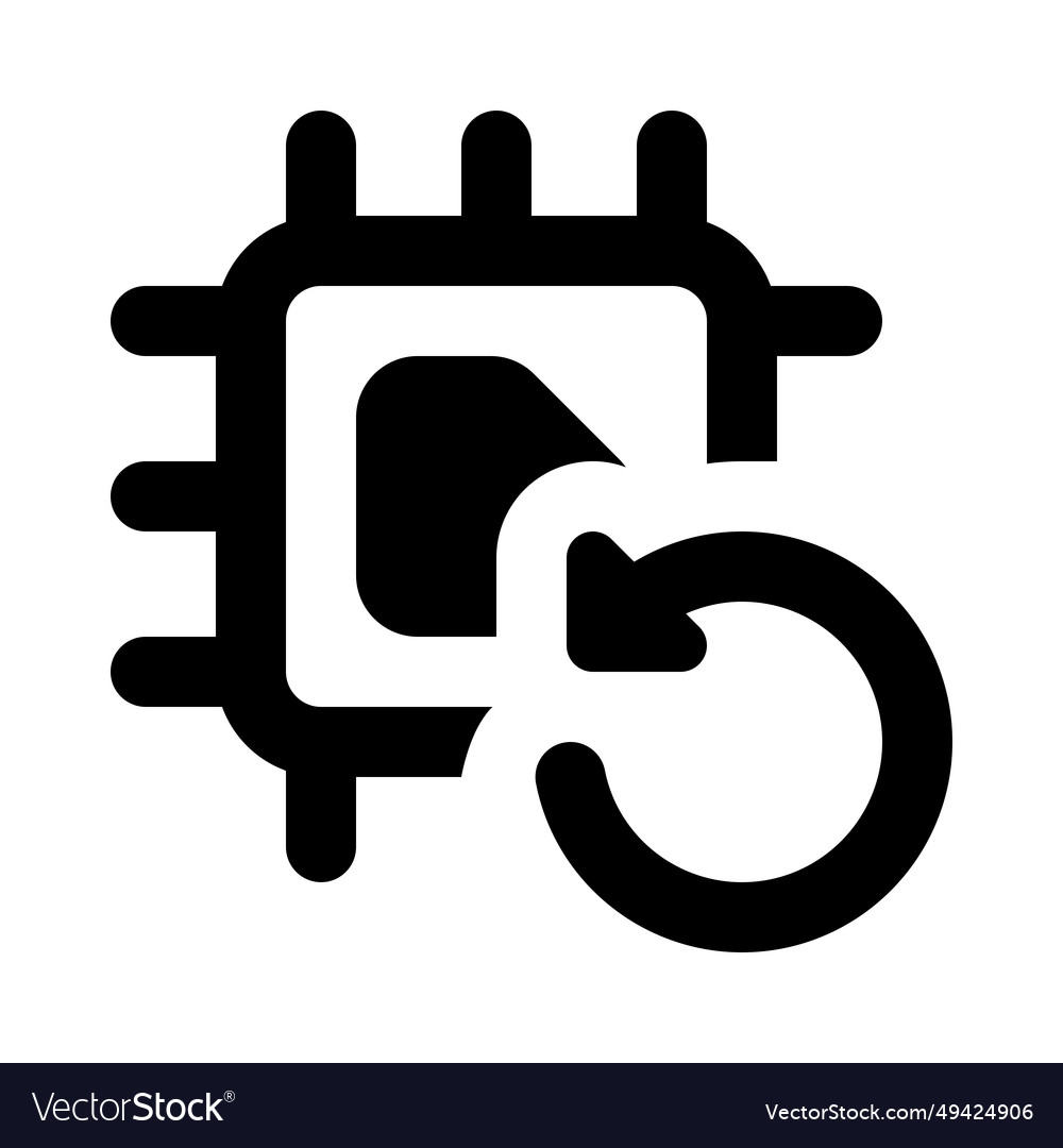 Reloading the processor to update its software Vector Image