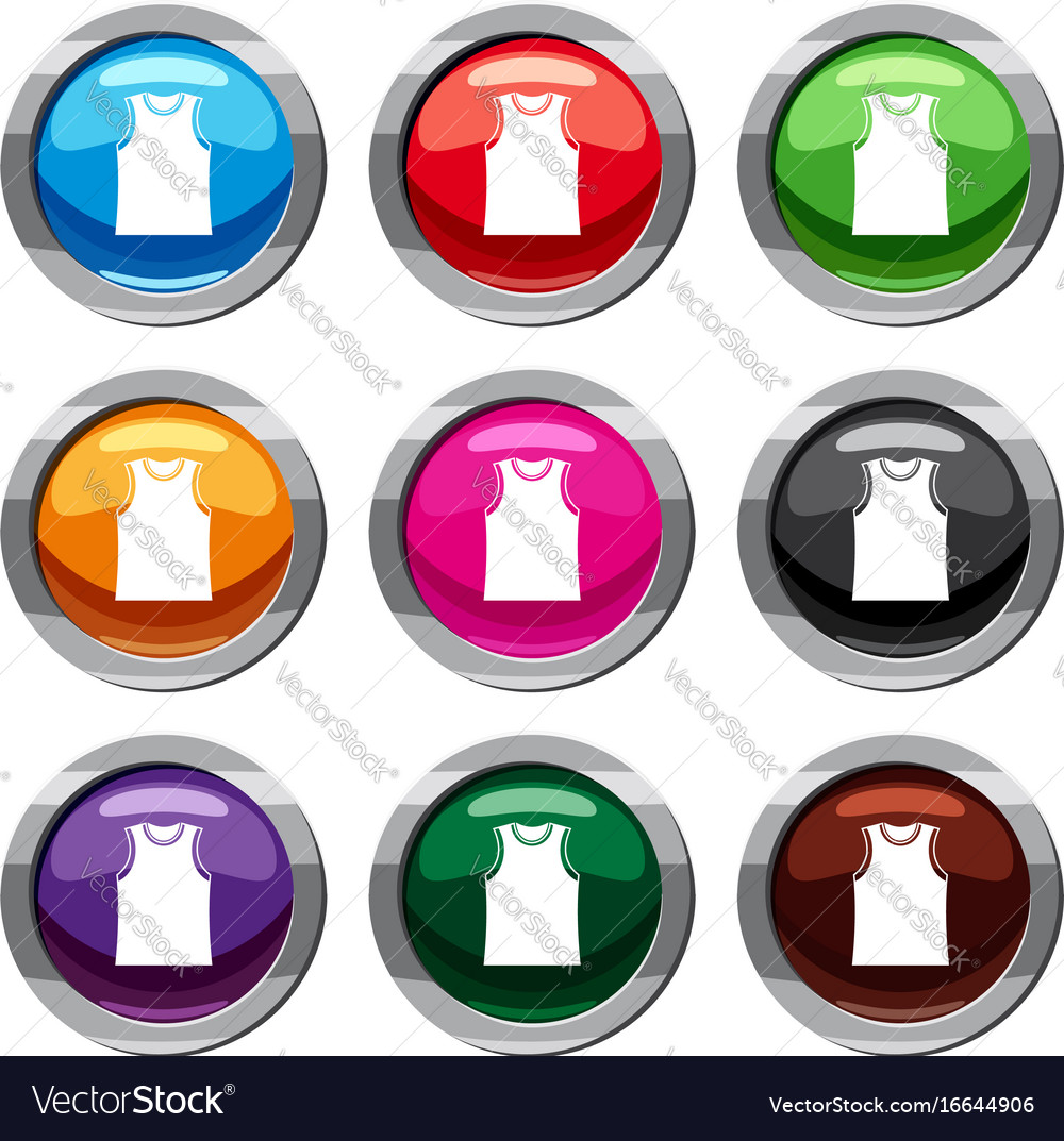 Singlet set 9 collection Royalty Free Vector Image