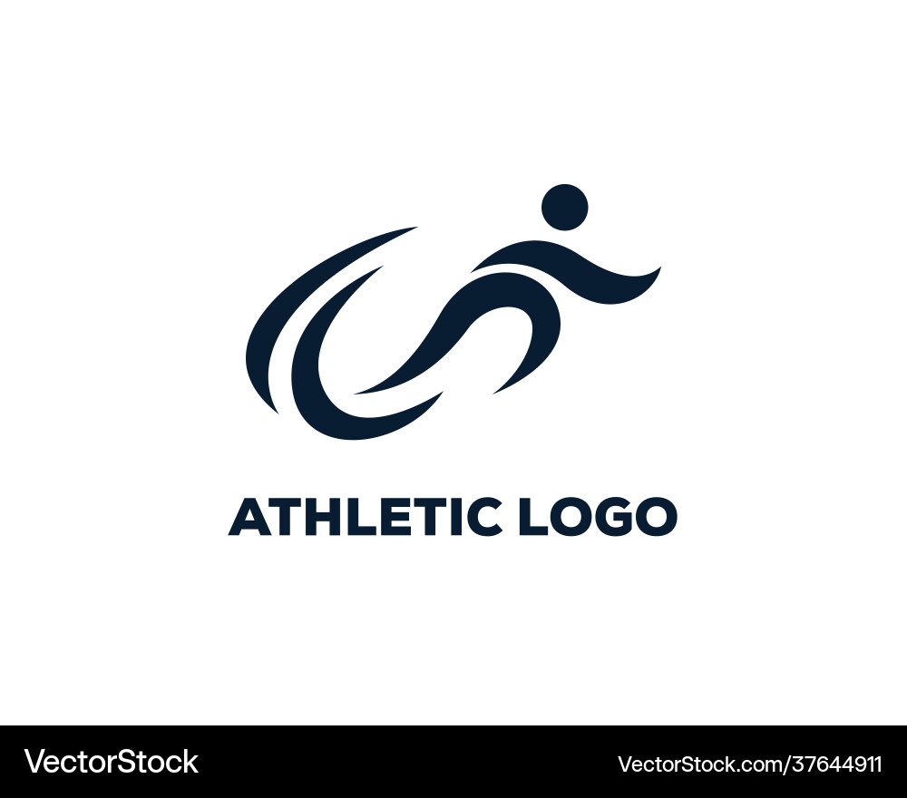 Athletic logo sport run beauty Royalty Free Vector Image