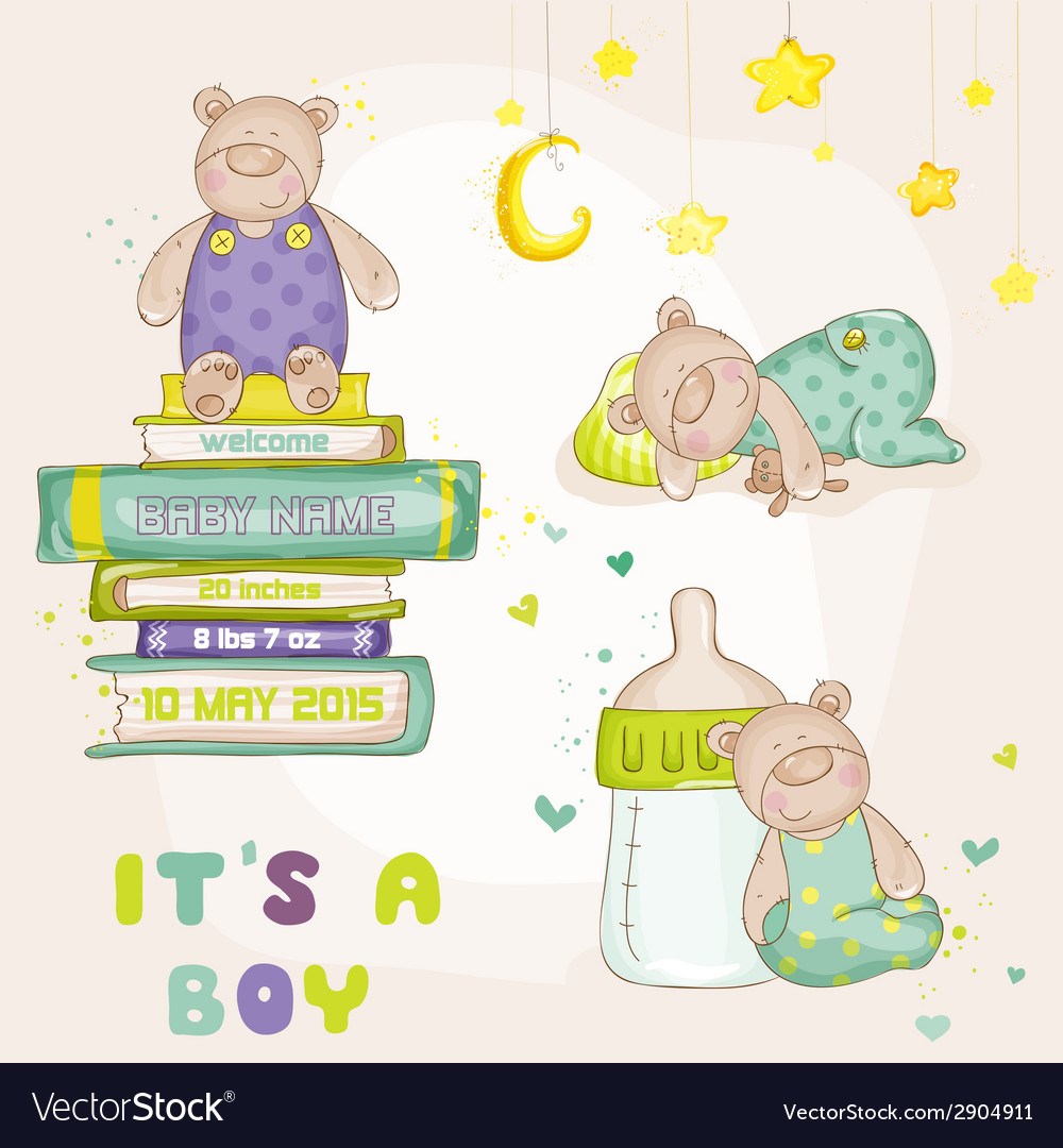 Babear set - for bashower cards Royalty Free Vector Image