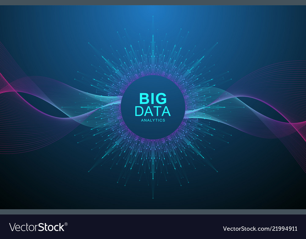 Big data visualization graphic abstract Royalty Free Vector