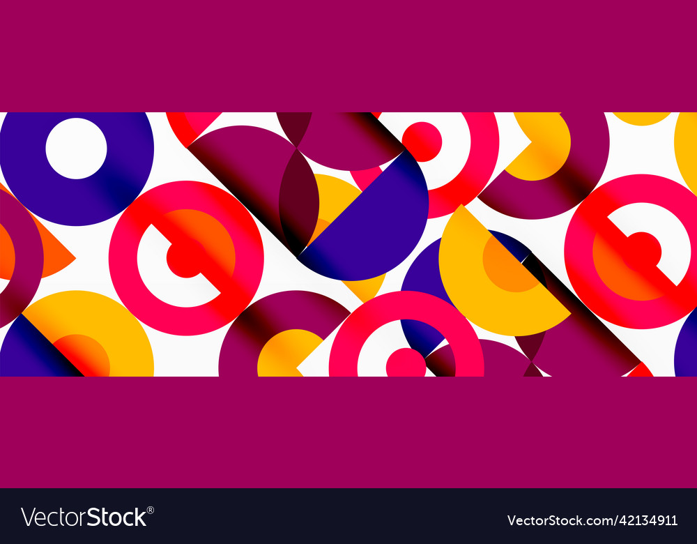 Colorful circle abstract background template Vector Image