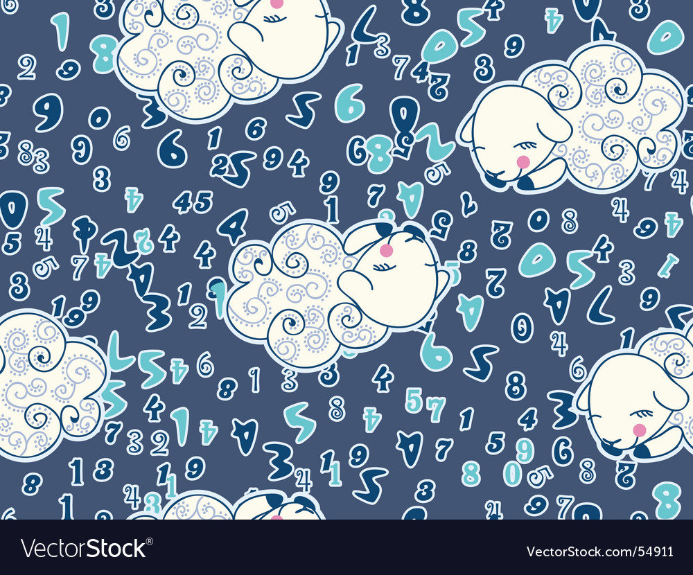 Counting sheep Royalty Free Vector Image - VectorStock