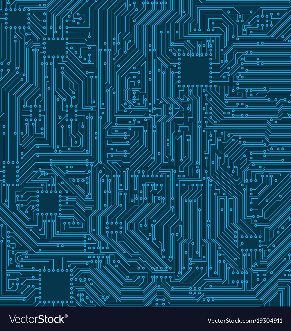 Digital circuit background texture processor Vector Image
