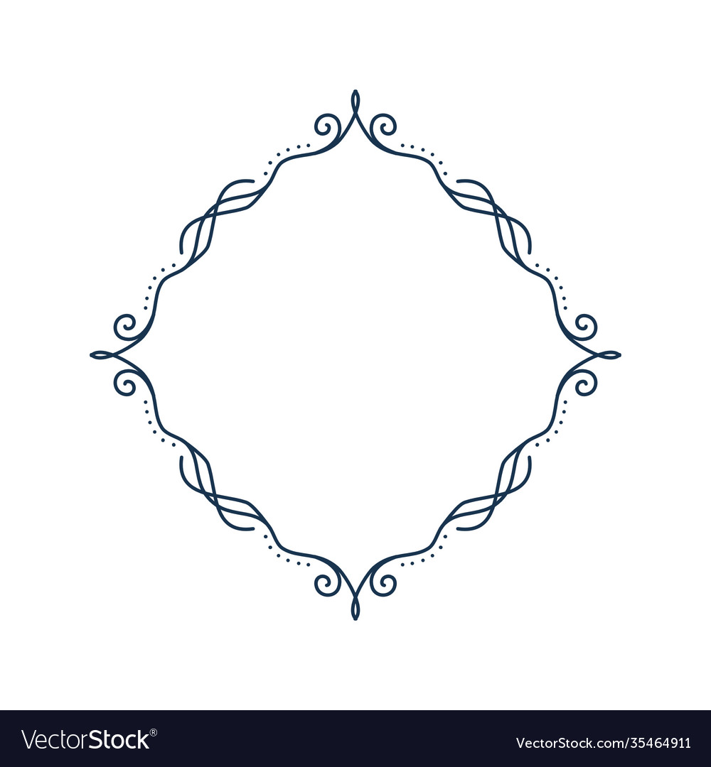Line frame simple border decoration Royalty Free Vector