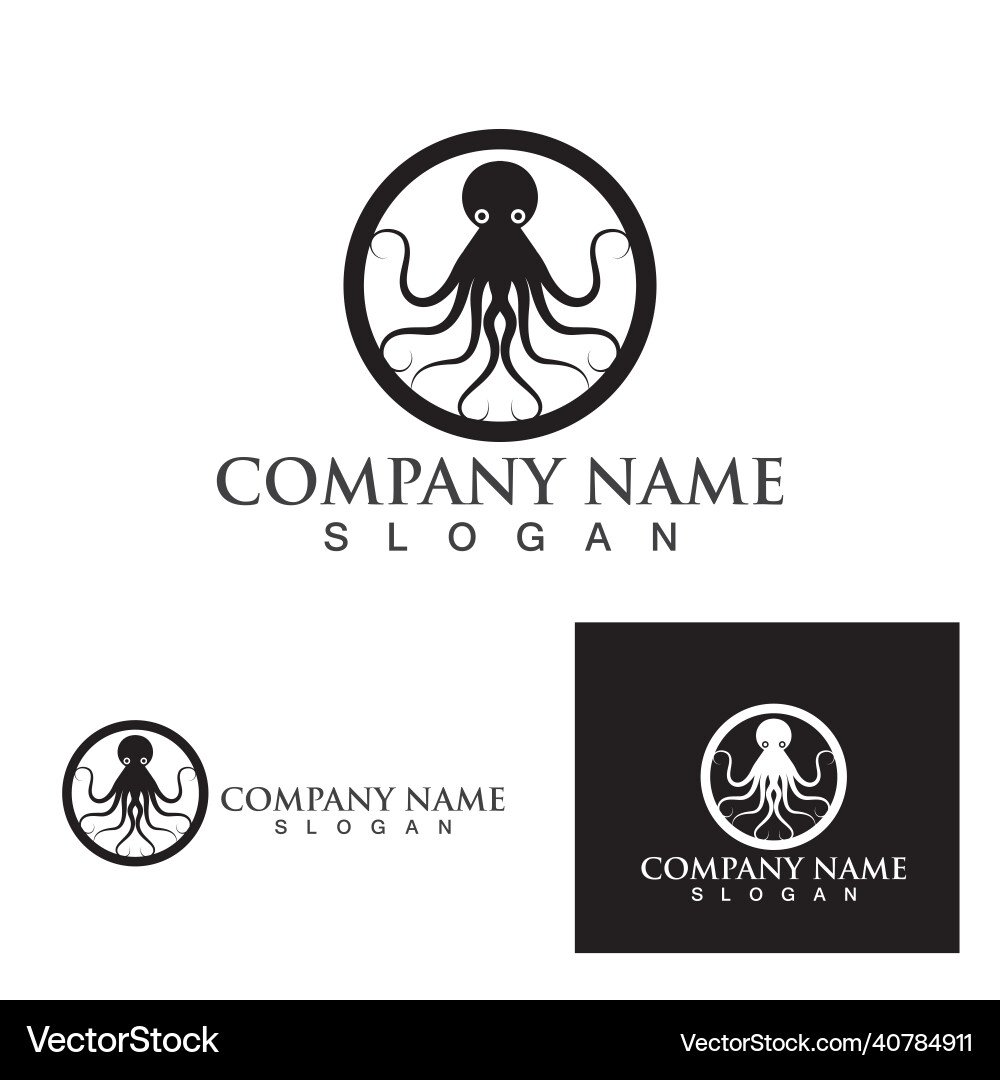 Octopus animal logo and symbol icon image Vector Image