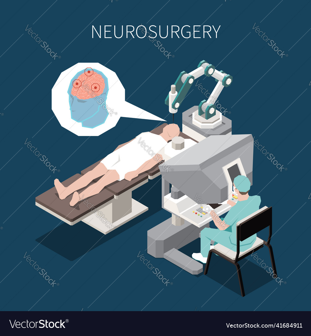 Robotic surgery composition Royalty Free Vector Image