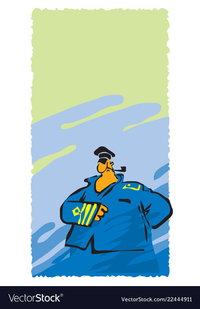 Ship crew skipper Royalty Free Vector Image - VectorStock