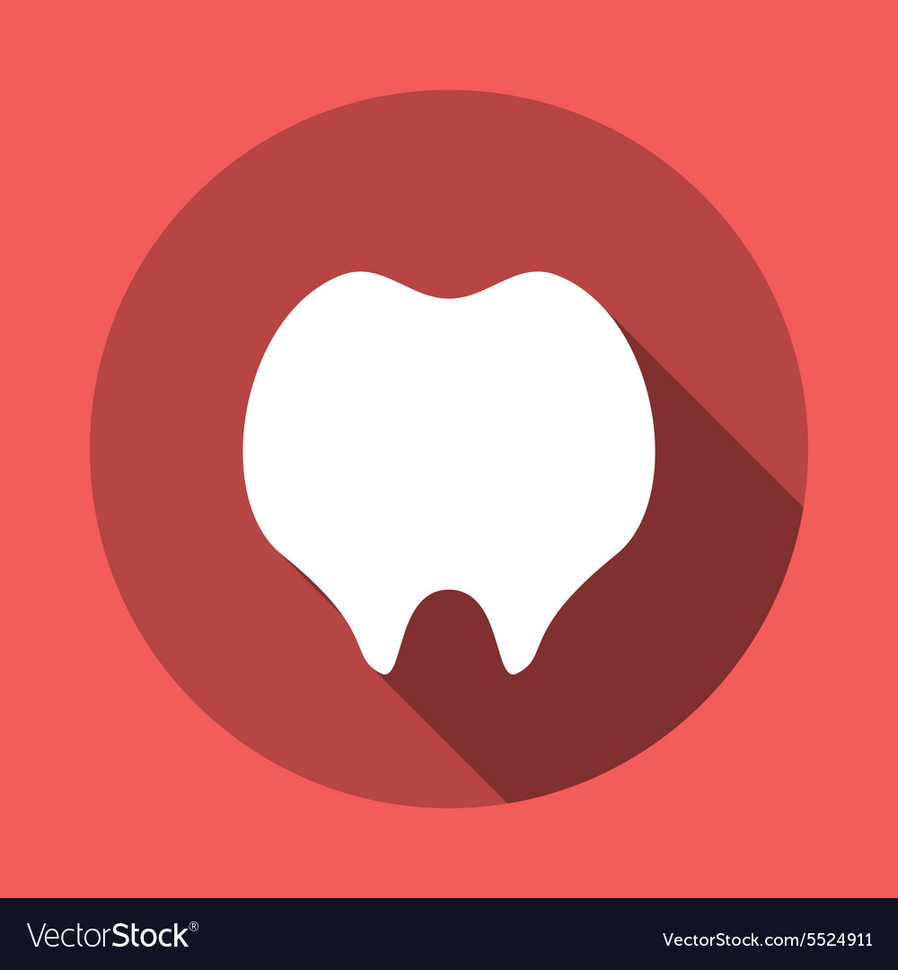 Tooth icon flat Royalty Free Vector Image - VectorStock
