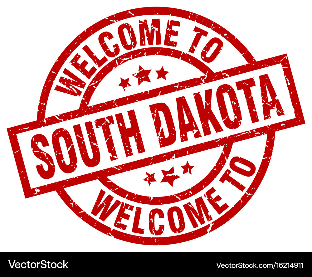 Welcome to south dakota red stamp Royalty Free Vector Image