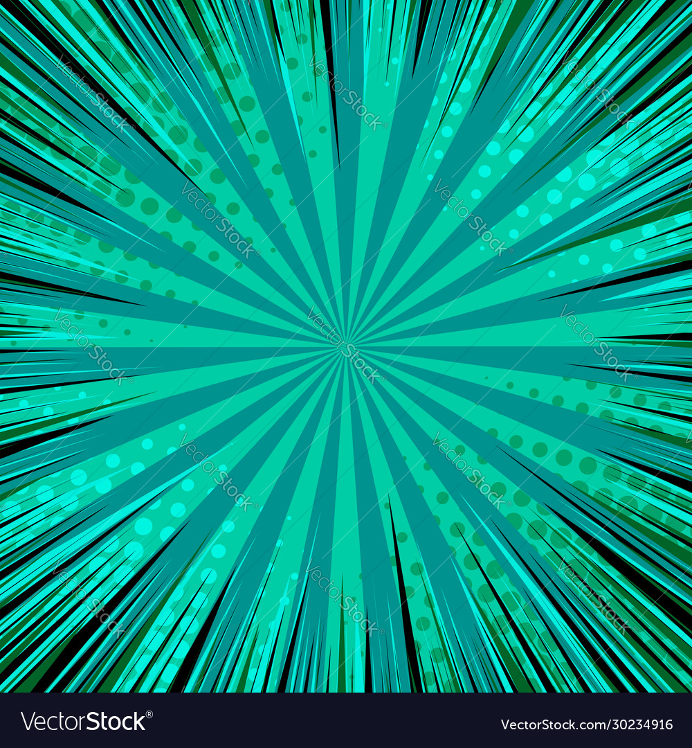 Abstract green comic background Royalty Free Vector Image