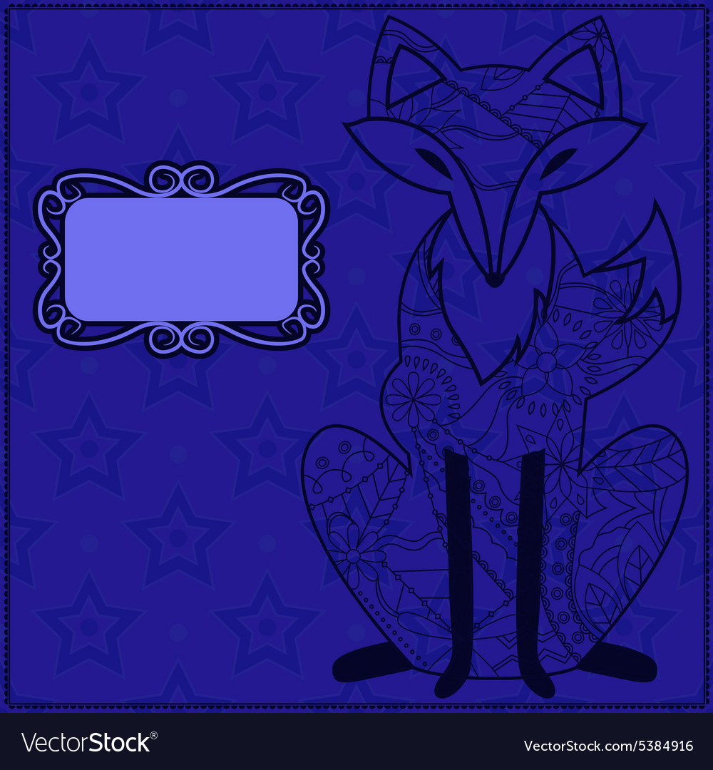 Background with fox Royalty Free Vector Image - VectorStock