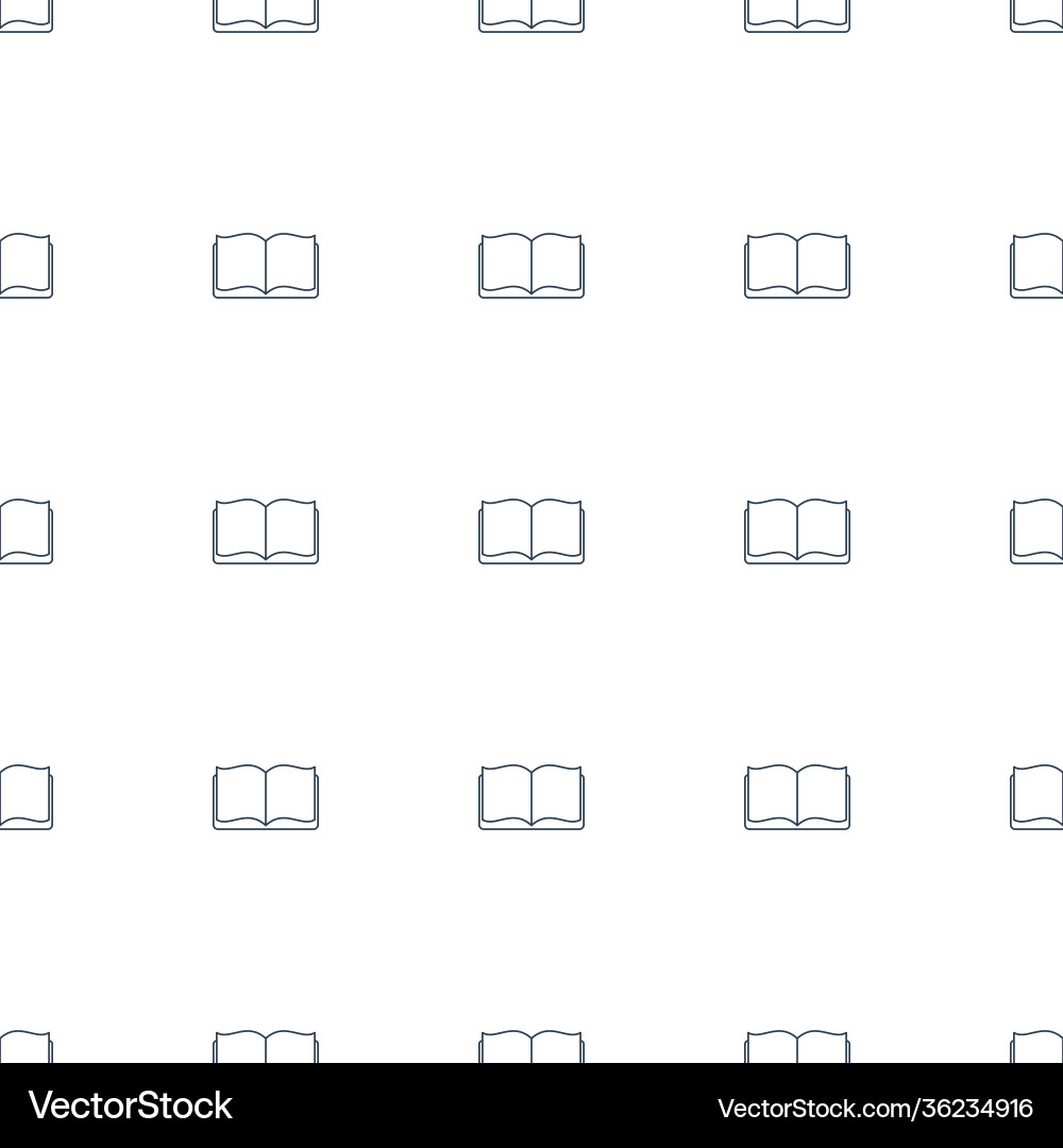Book icon pattern seamless white background Vector Image