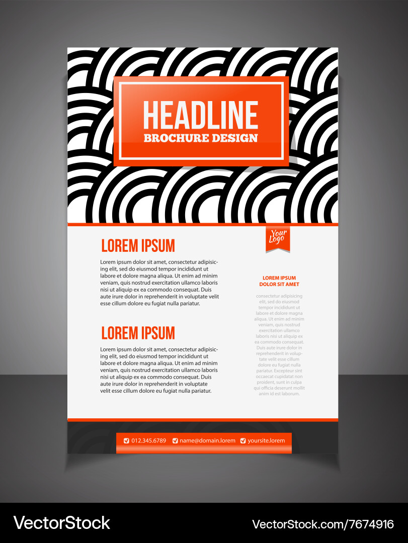 Business brochure or offer flyer design template Vector Image