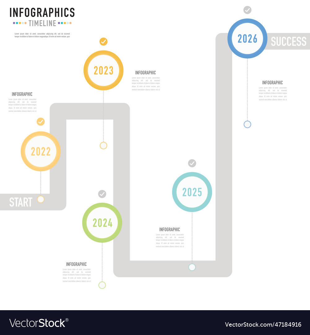 Circular roadmap timeline infographic for business Circular roadmap timeline infographic for business