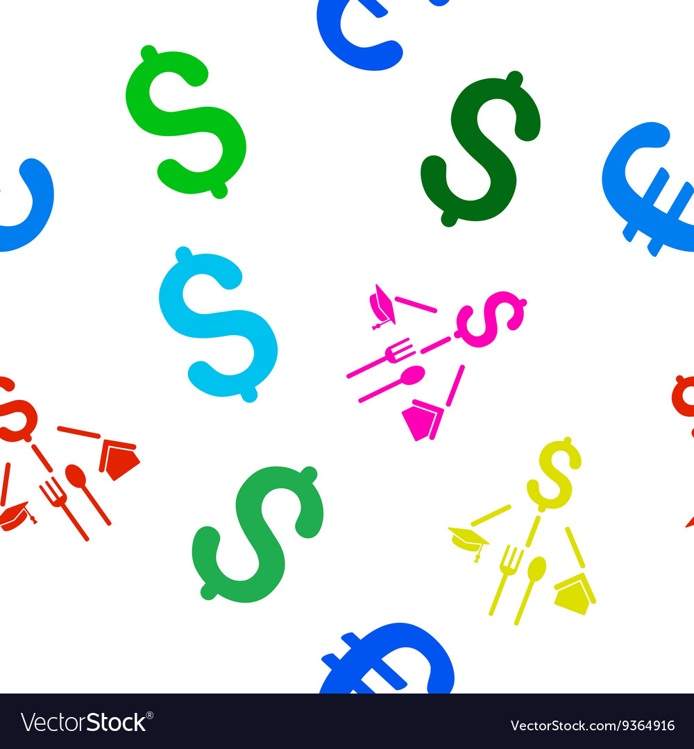 Consumption pattern flat seamless Royalty Free Vector Image