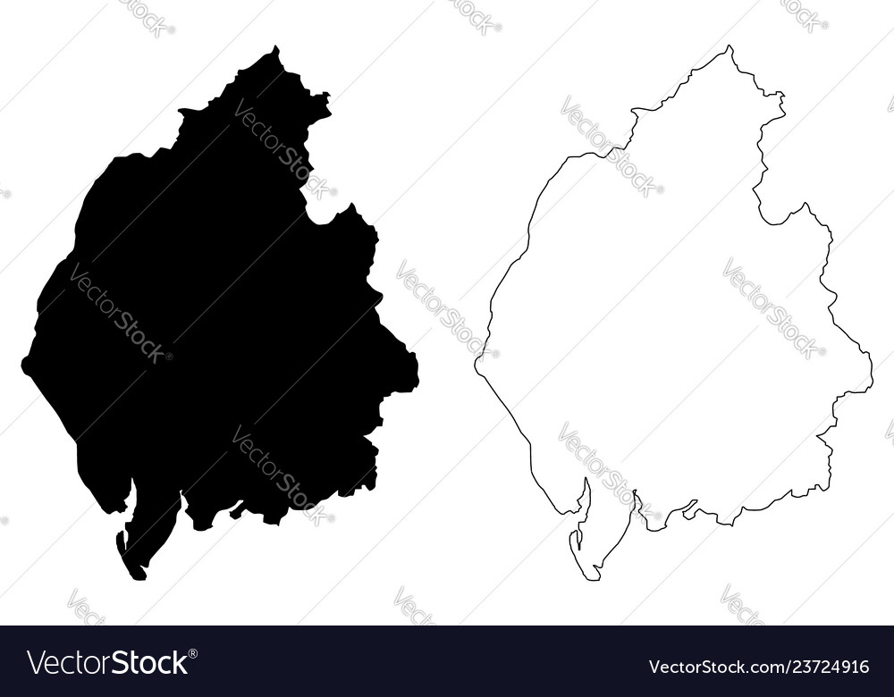 Cumbria map Royalty Free Vector Image - VectorStock