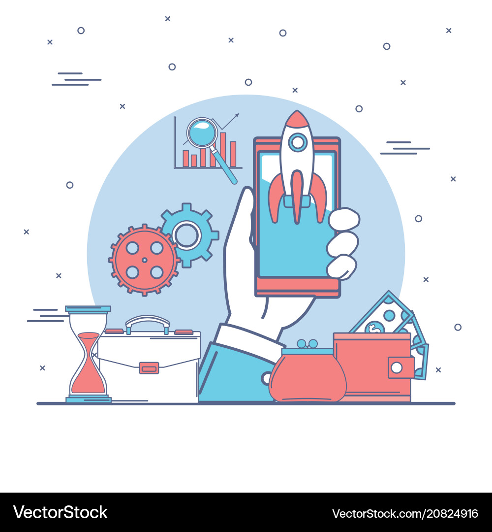 Financial technology concept Royalty Free Vector Image