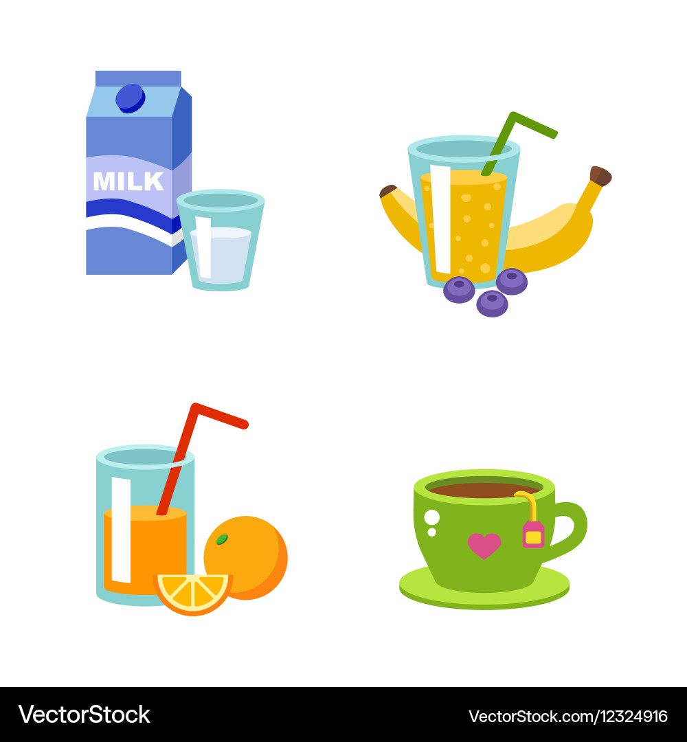 Healthy breakfast food Royalty Free Vector Image