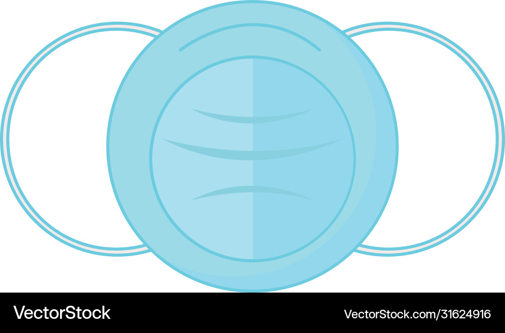 Isolated medical blue mask design Royalty Free Vector Image