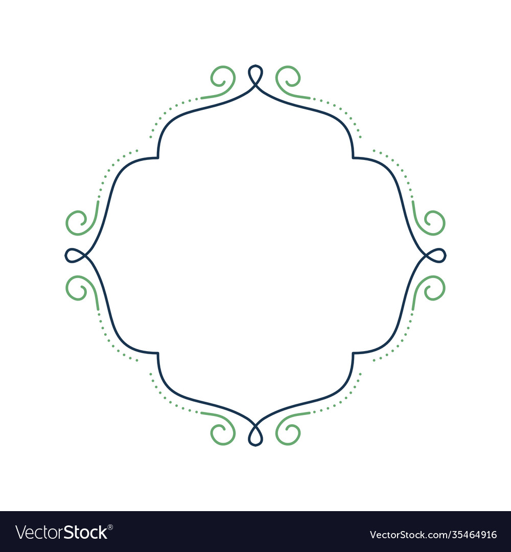 Line frame simple border decoration Royalty Free Vector