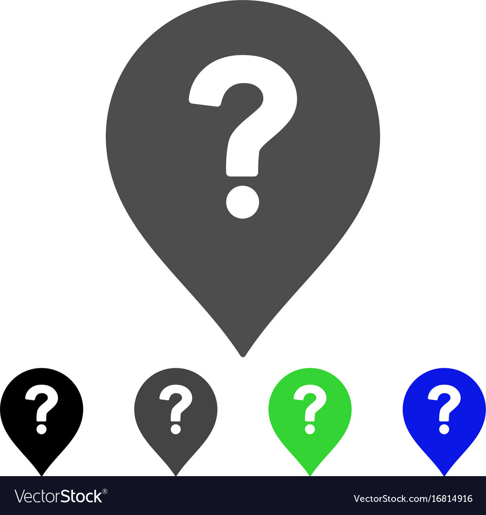 Question marker flat icon Royalty Free Vector Image