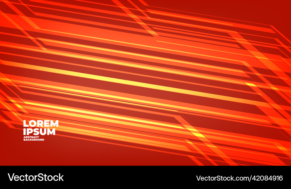 Red background with abstract geometric shapes Vector Image