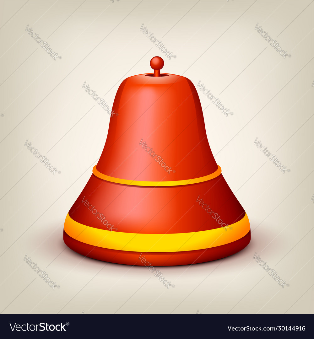 Red bell Royalty Free Vector Image - VectorStock