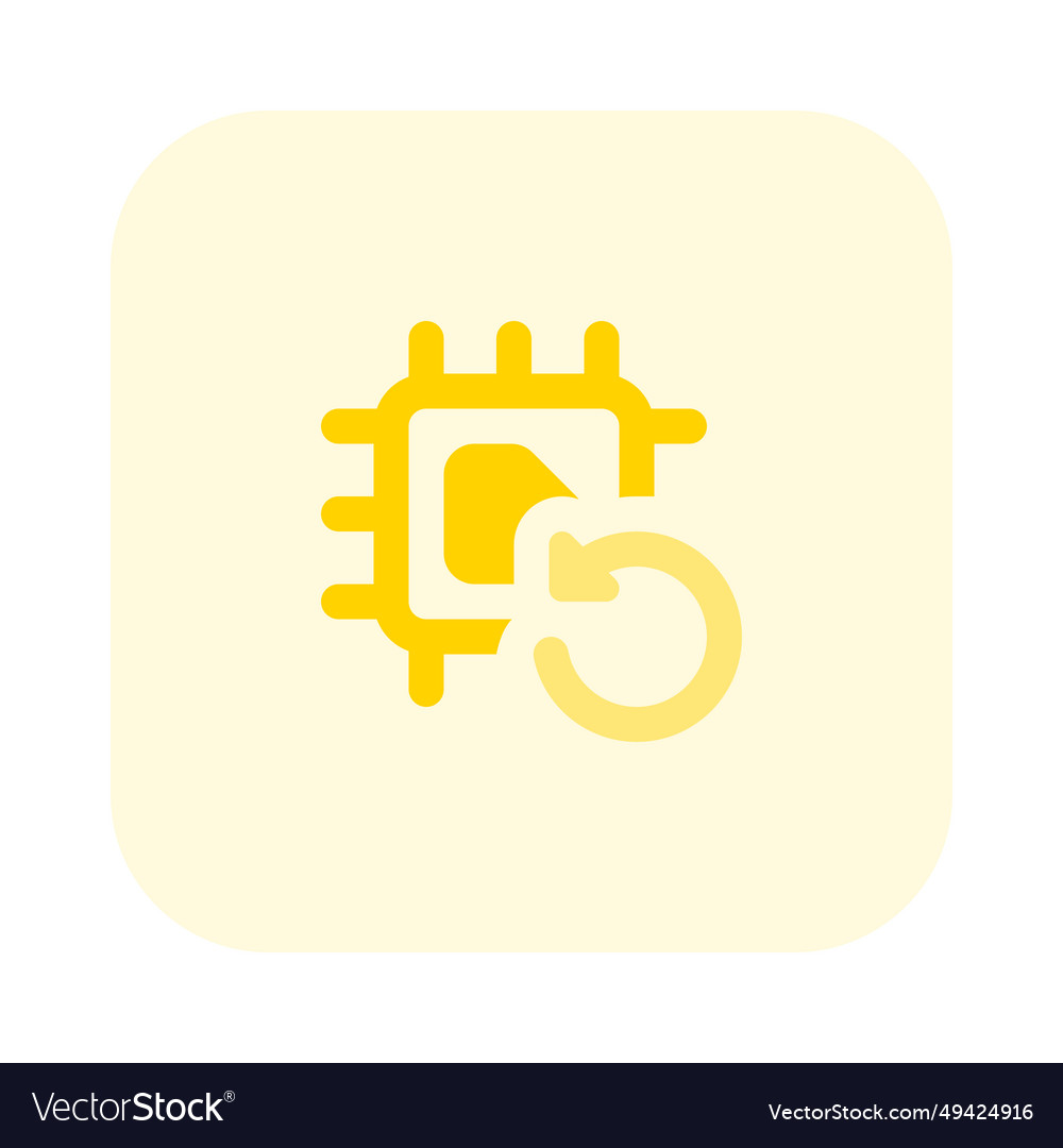 Reloading the processor to update its software Vector Image