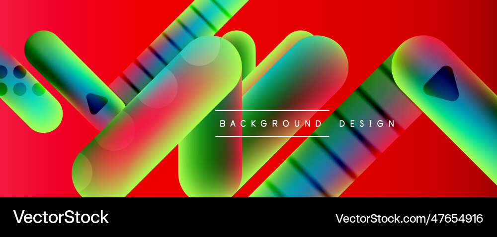 Round shapes and lines with fluid gradients Vector Image