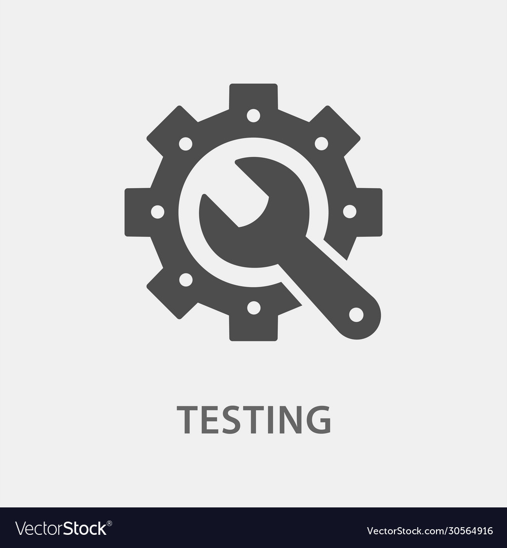 Testing icon for graphic and Royalty Free Vector Image Testing icon for graphic and Royalty Free Vector Image