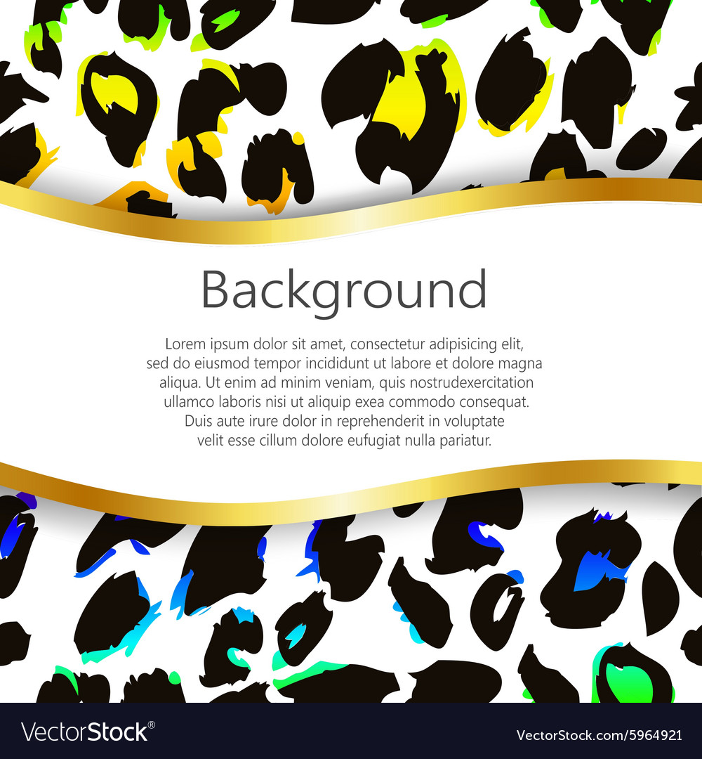 Abstract background with leopard print design Vector Image
