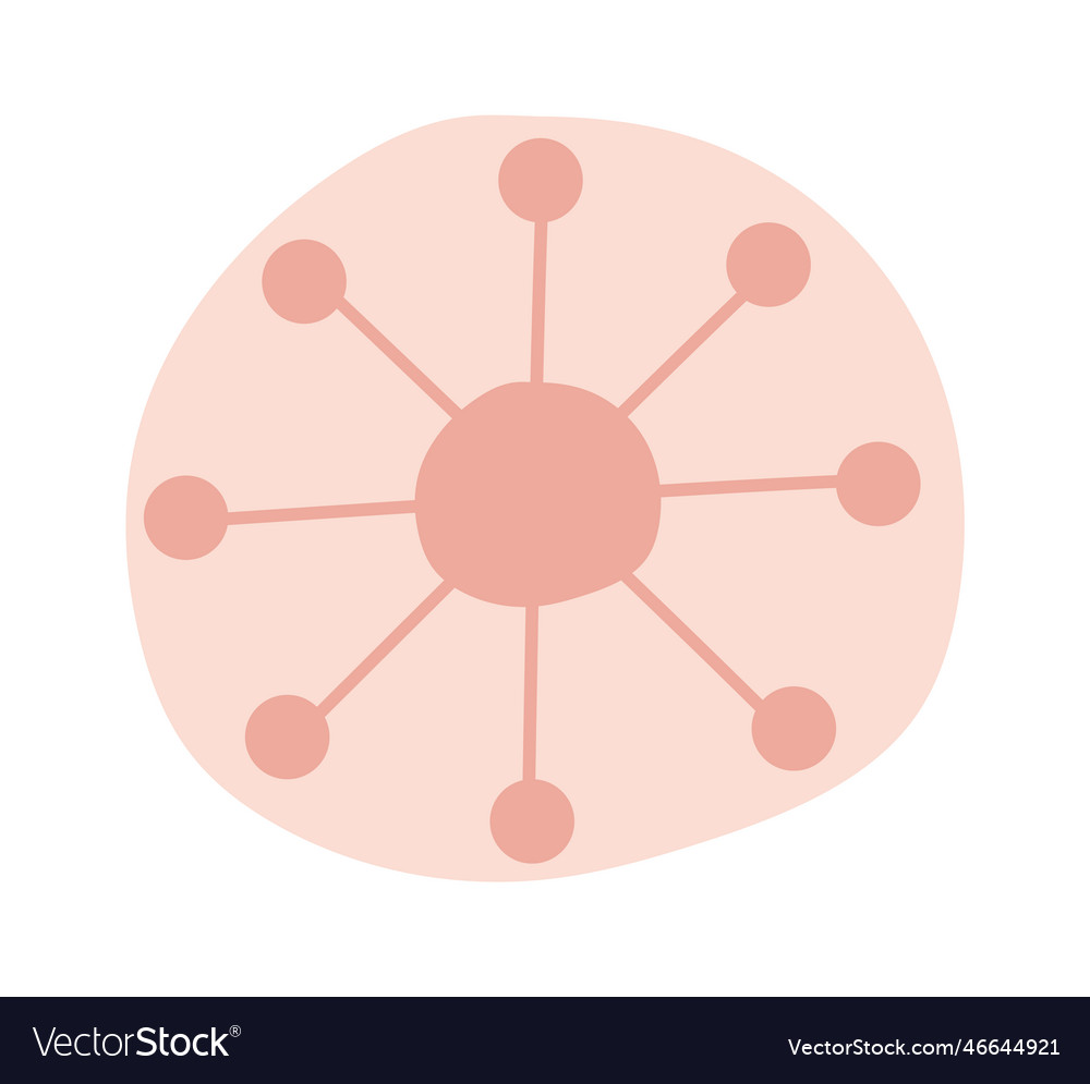 Abstract round flower head Royalty Free Vector Image